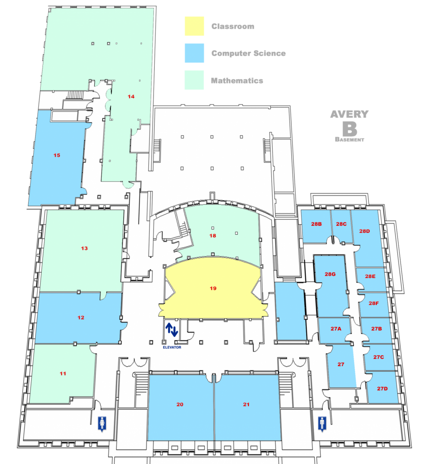 Maps of Avery Hall and Schorr Center | School of Computing | Nebraska