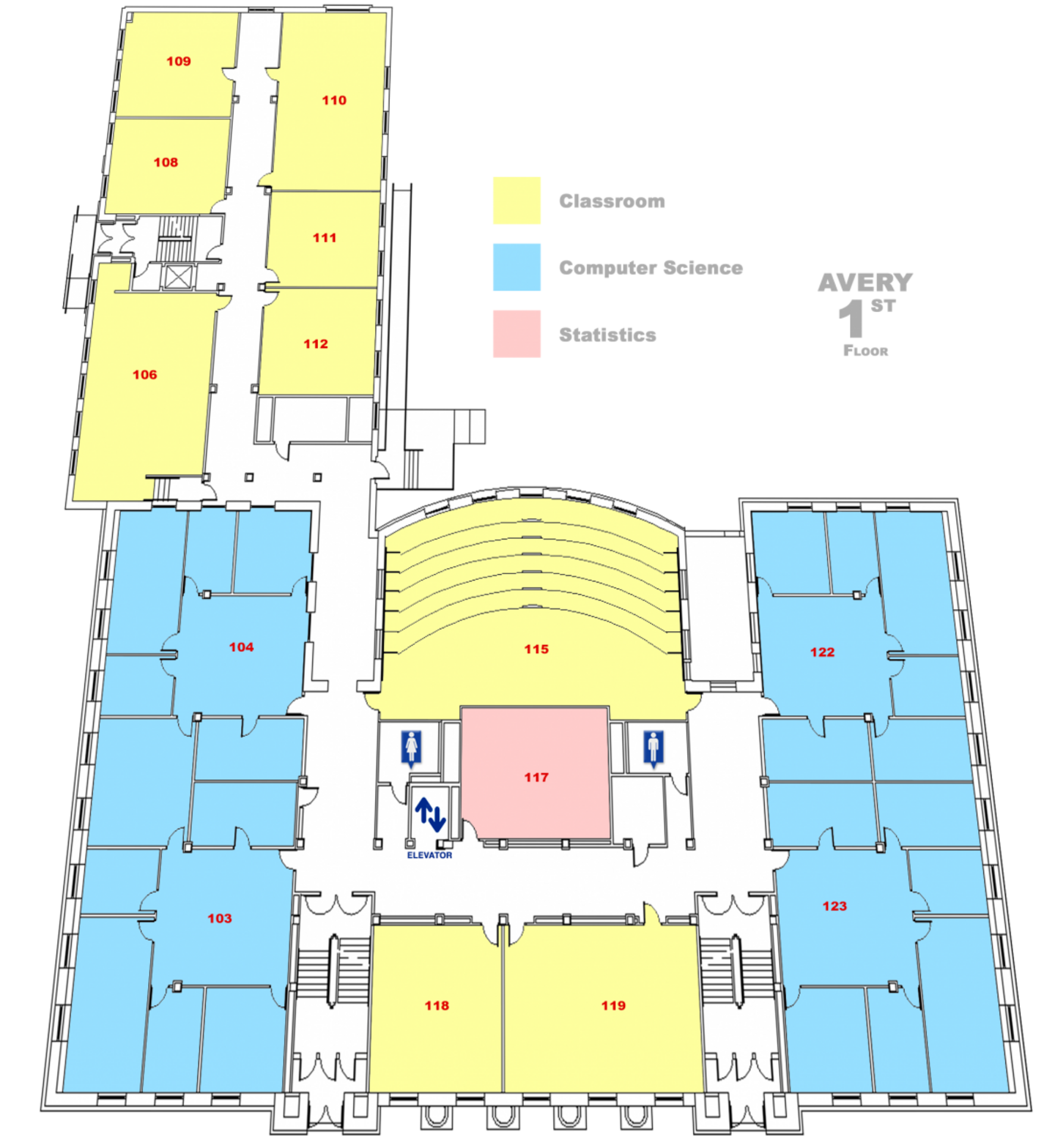 Maps of Avery Hall and Schorr Center | School of Computing | Nebraska